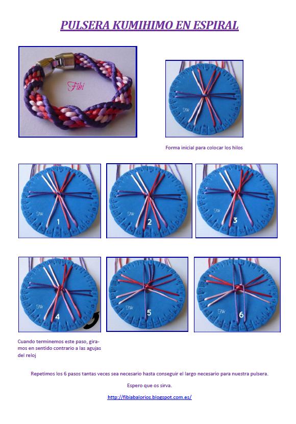 FIBI: TUTORIAL PULSERA KUMIHIMO ESPIRAL