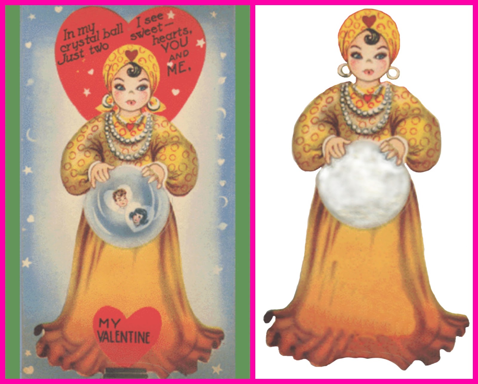 FREE VINTAGE GYPSY FORTUNE TELLER PRINTABLE COLLAGE SHEET ...