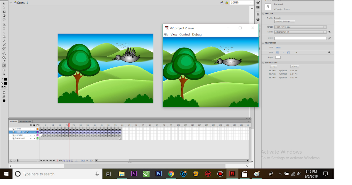 MULTIMEDIA: Dasar Animasi #2 Project 2 - Animasi Burung Terbang