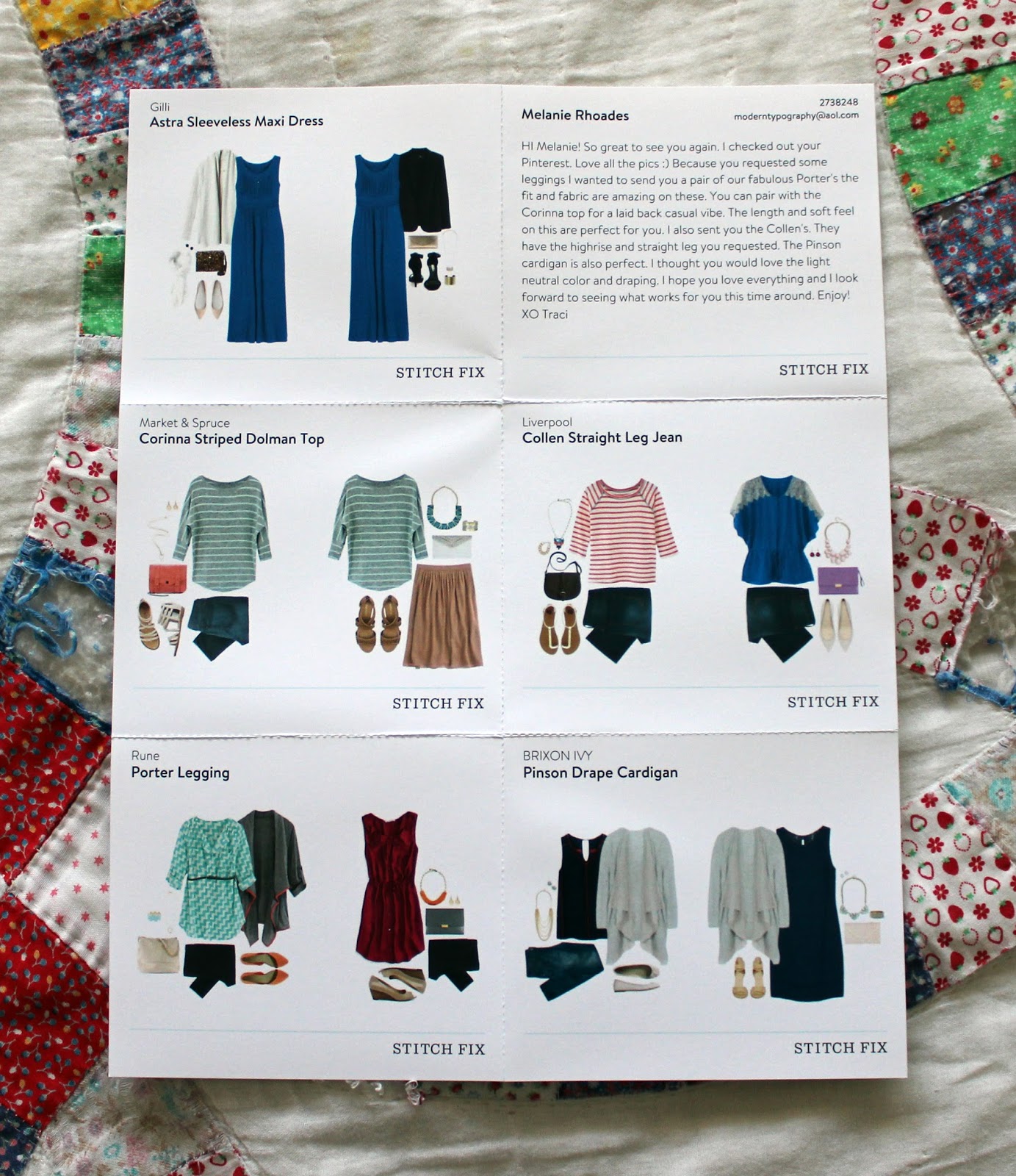 Modern Typography: Stitch Fix Review #4 April 2015