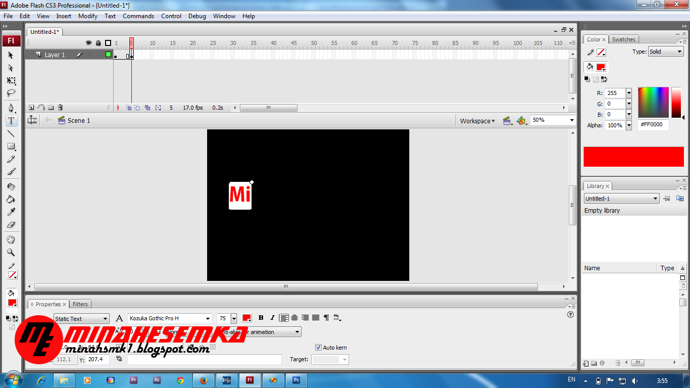Animasi frame by frame menggunakan adobe flash