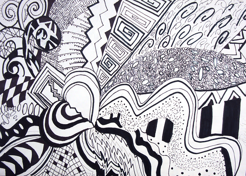 Art 1: Black and White Nonobjective Compositions