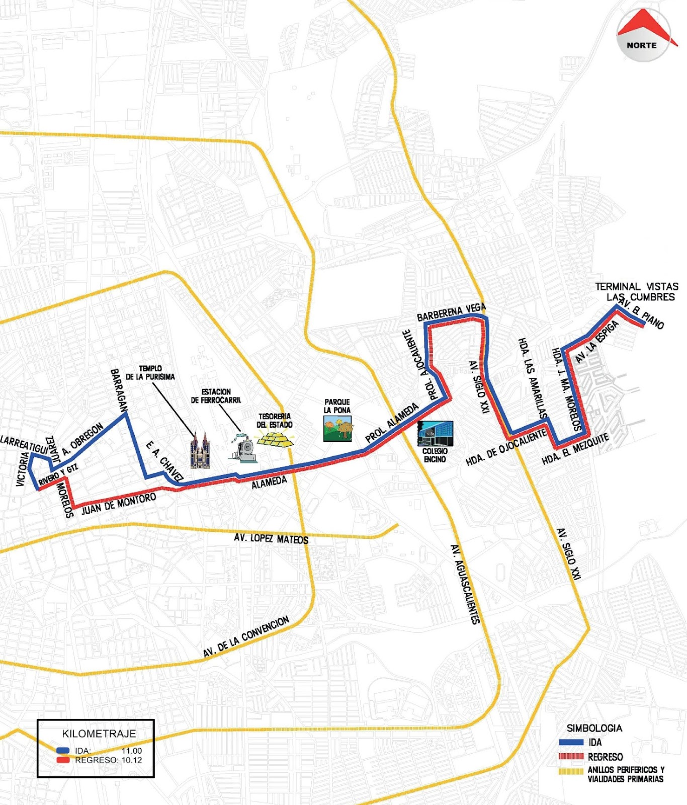 Rutas de Camiones Aguascalientes: Ruta 48