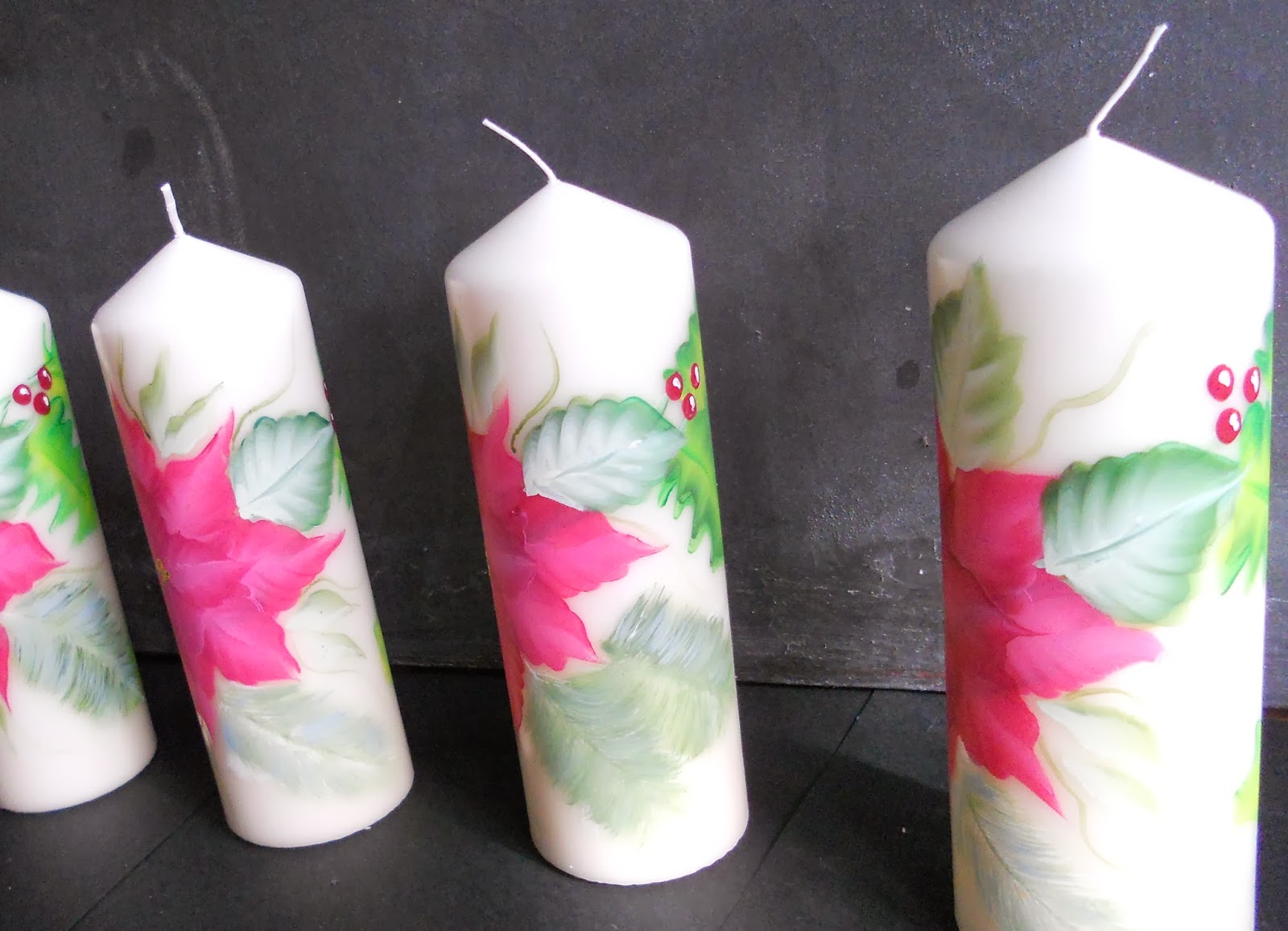 COSEPEGACORTA: VELAS PINTADAS A MANO: NAVIDAD