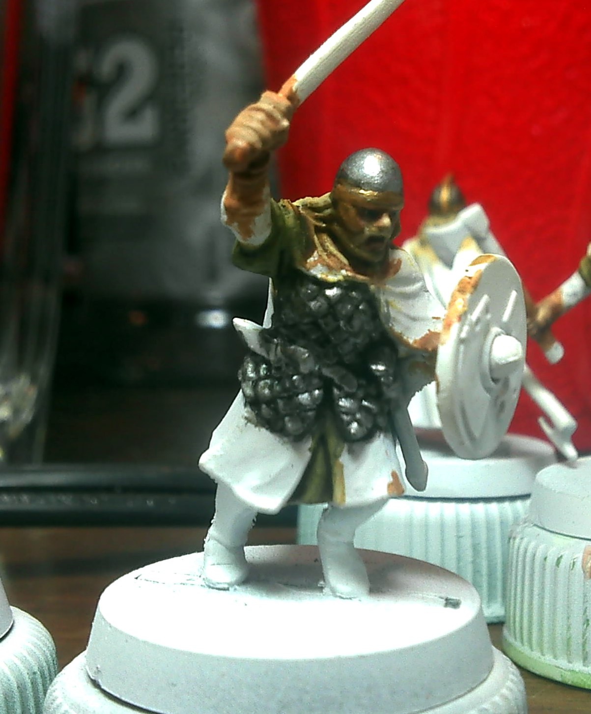 Wargames and Railroads: Grimbold's Helmingas Warband - 1st Painting Session