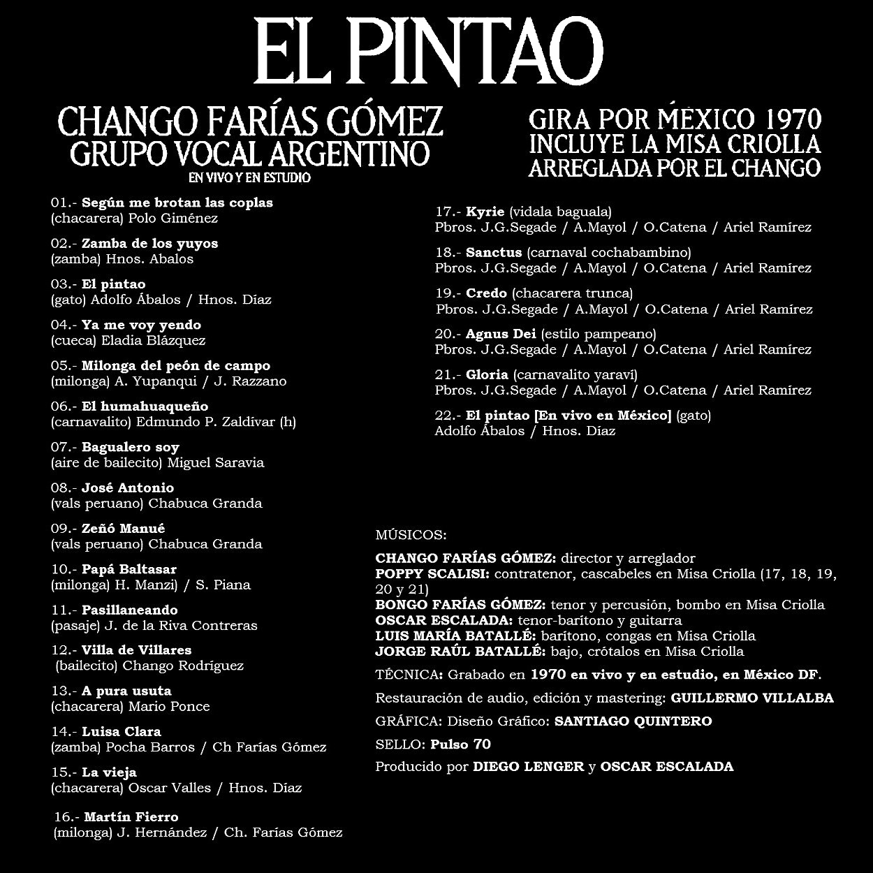 Folklore del NOA: GRUPO VOCAL ARGENTINO - CHANGO FARÍAS GÓMEZ GRUPO ...