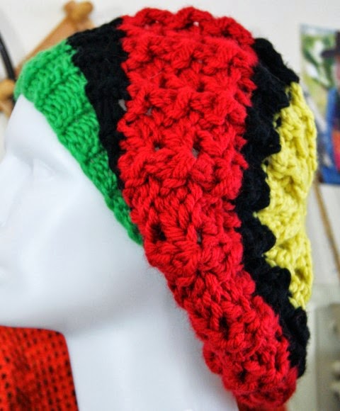 Rasta Shroom Hat - Great Balls of Wool