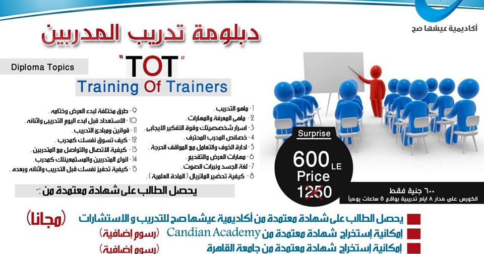 دبلومة تدريب مدربين TOT | كورسات _ courses