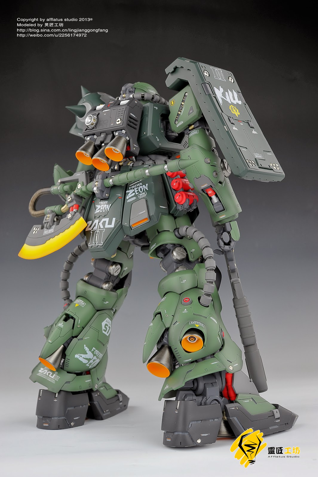 GUNDAM GUY: G-System 1/60 MS-06FZ Zaku II FZ - Painted Build w/ LED