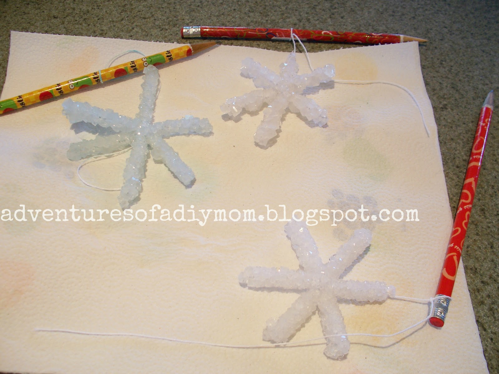 DIY Crystal Snowflakes - Adventures of a DIY Mom