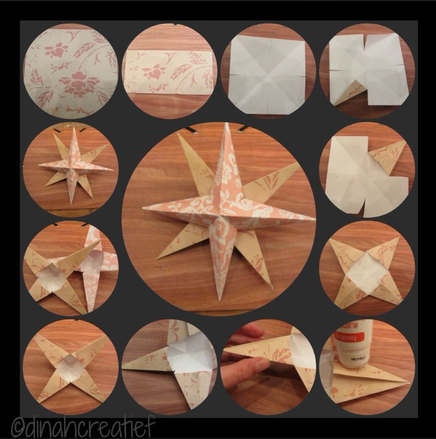 Dinah Creatief: Ster van papier. DIY