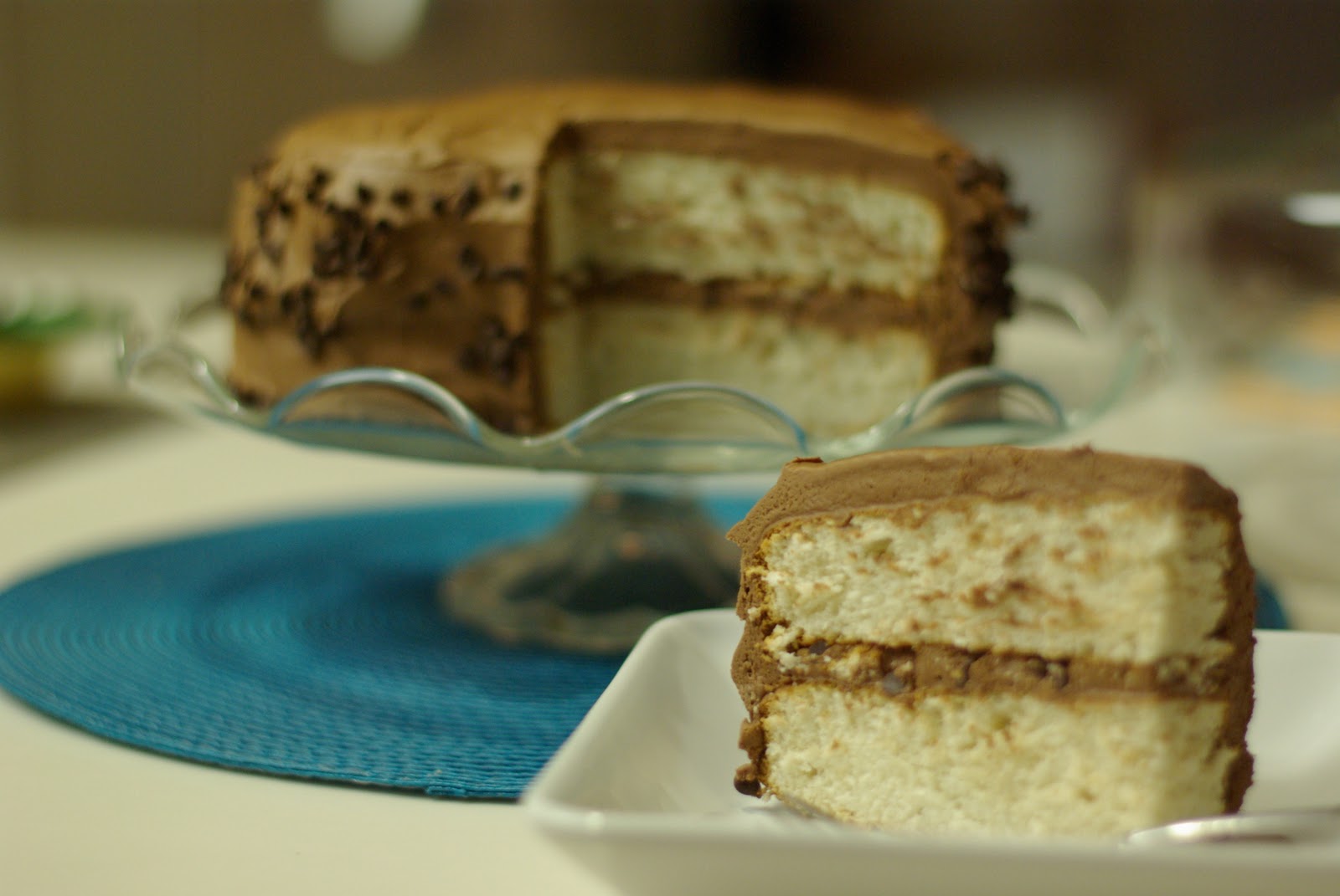 Happy Little Baker: Silver White Cake with Chocolate Buttercream Frosting