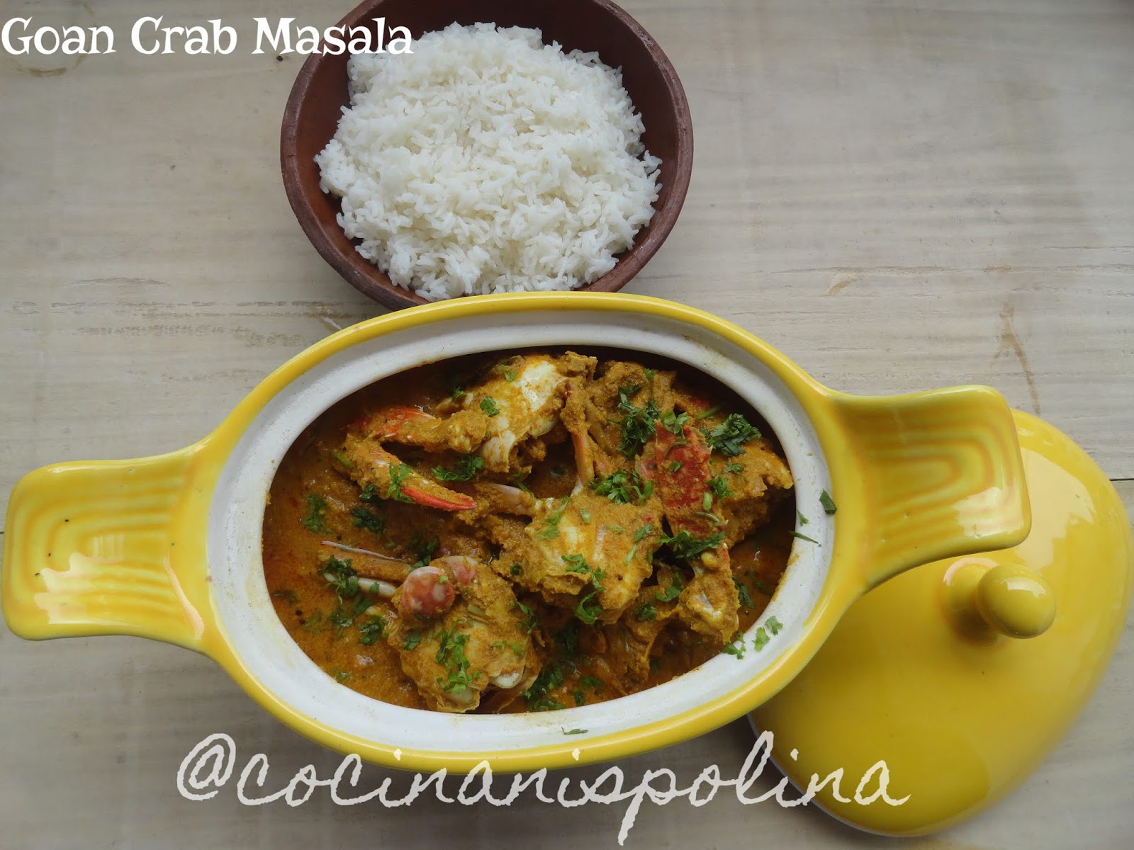 Cocinanispolina: {Recipe}Goan Crab Masala