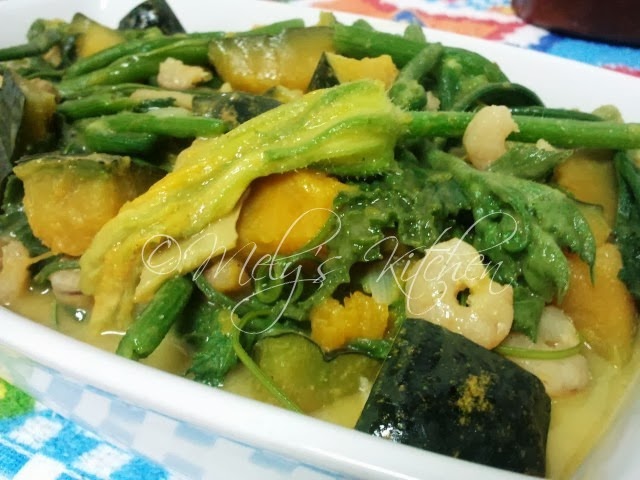 Mely's kitchen: Ginataang Kalabasa, talbos ng kalabasa at bulaklak ng ...