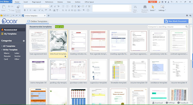 Kingsoft Writer ~ Broadband Learning Center (BLC) Surabaya