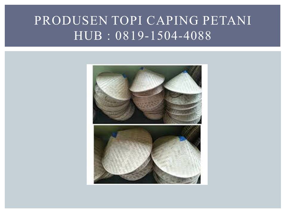 topi caping