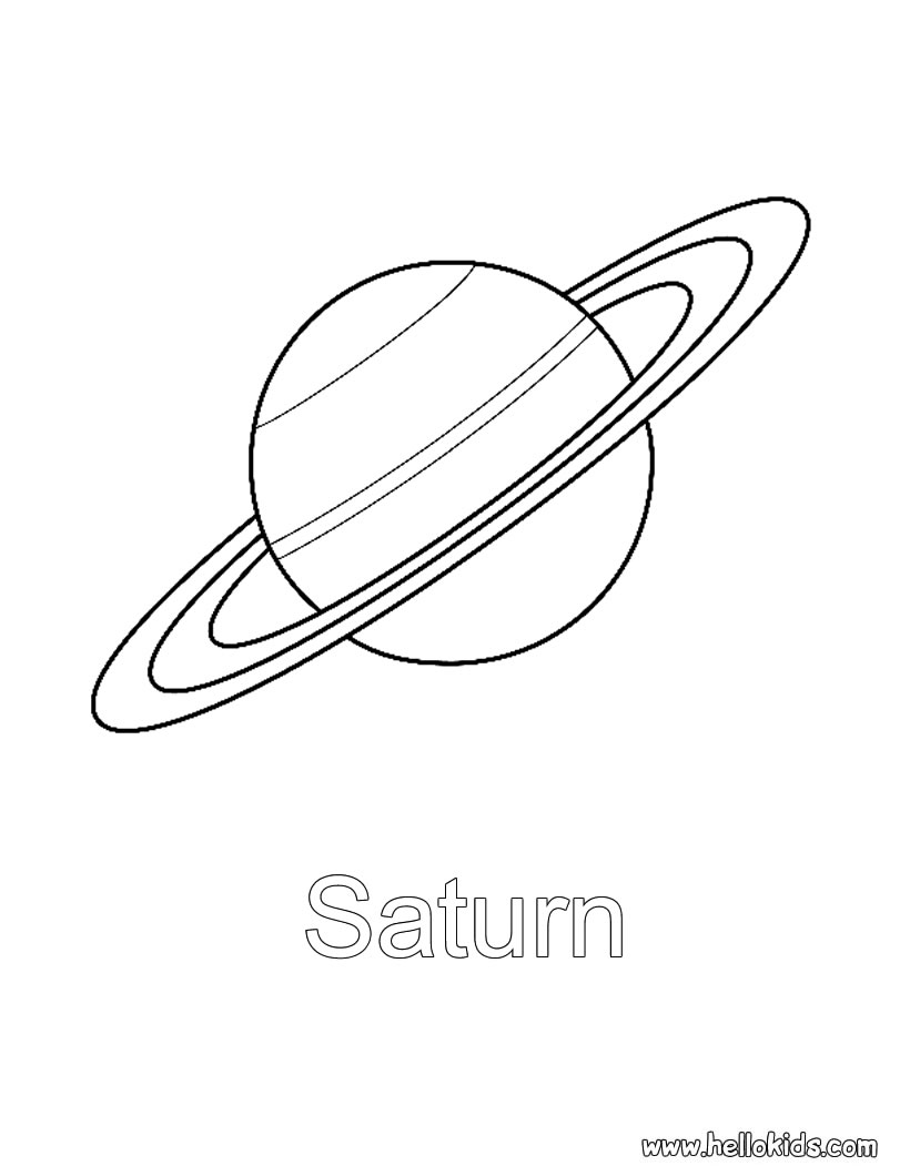Saturn Coloring Pages Planet Printable Space Print Solar System ...
