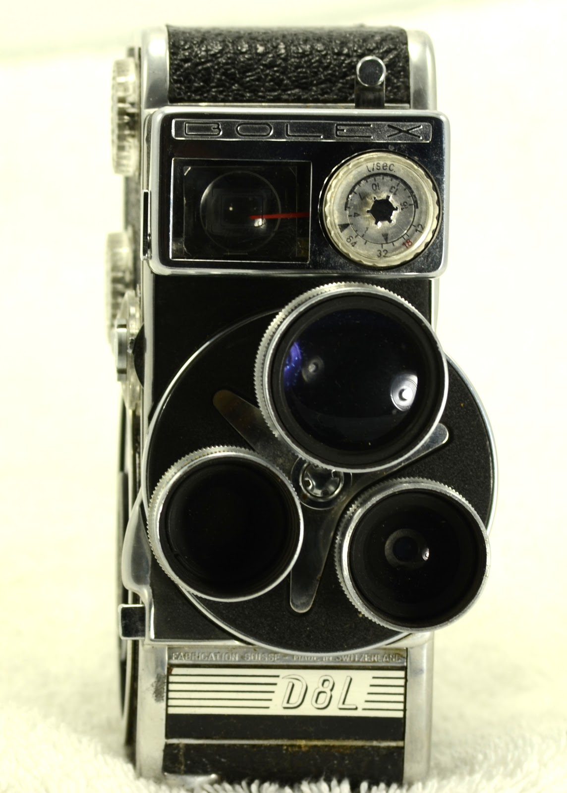 Vintage Camera House: Bolex D8L 8mm movie camera with 3 lenses