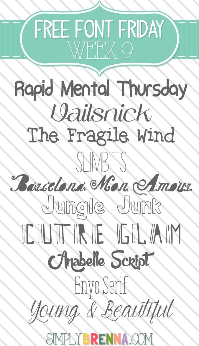 Simply Brenna: Free Font Friday - Week 9