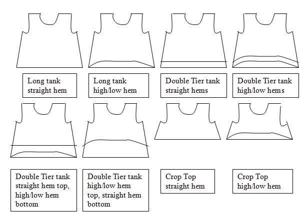 Tank top pattern, Double Tier tank and Crop Top sewing pattern ...