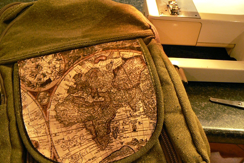 The Pineneedle Collective: Guest Post: DIY Map Backpack