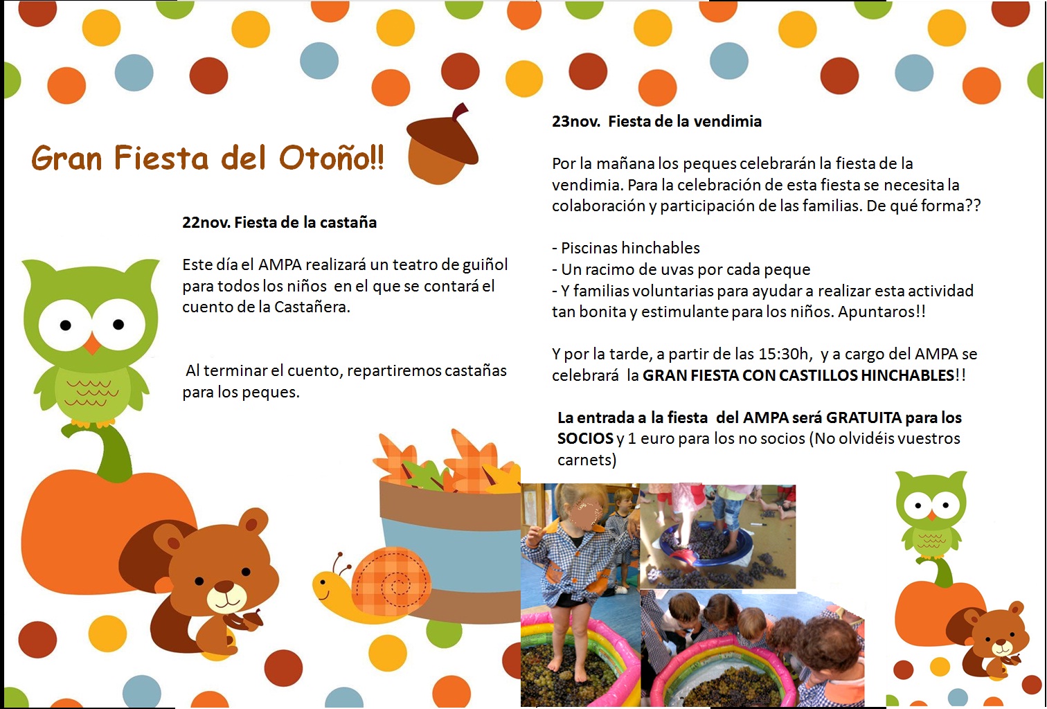 Blog del AMPA El Rocío: Fiesta de Otoño