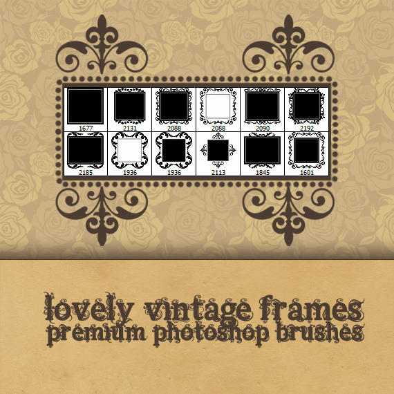 Efeito Photoshop: Love Vintage Frames Premium Photoshop Brushes