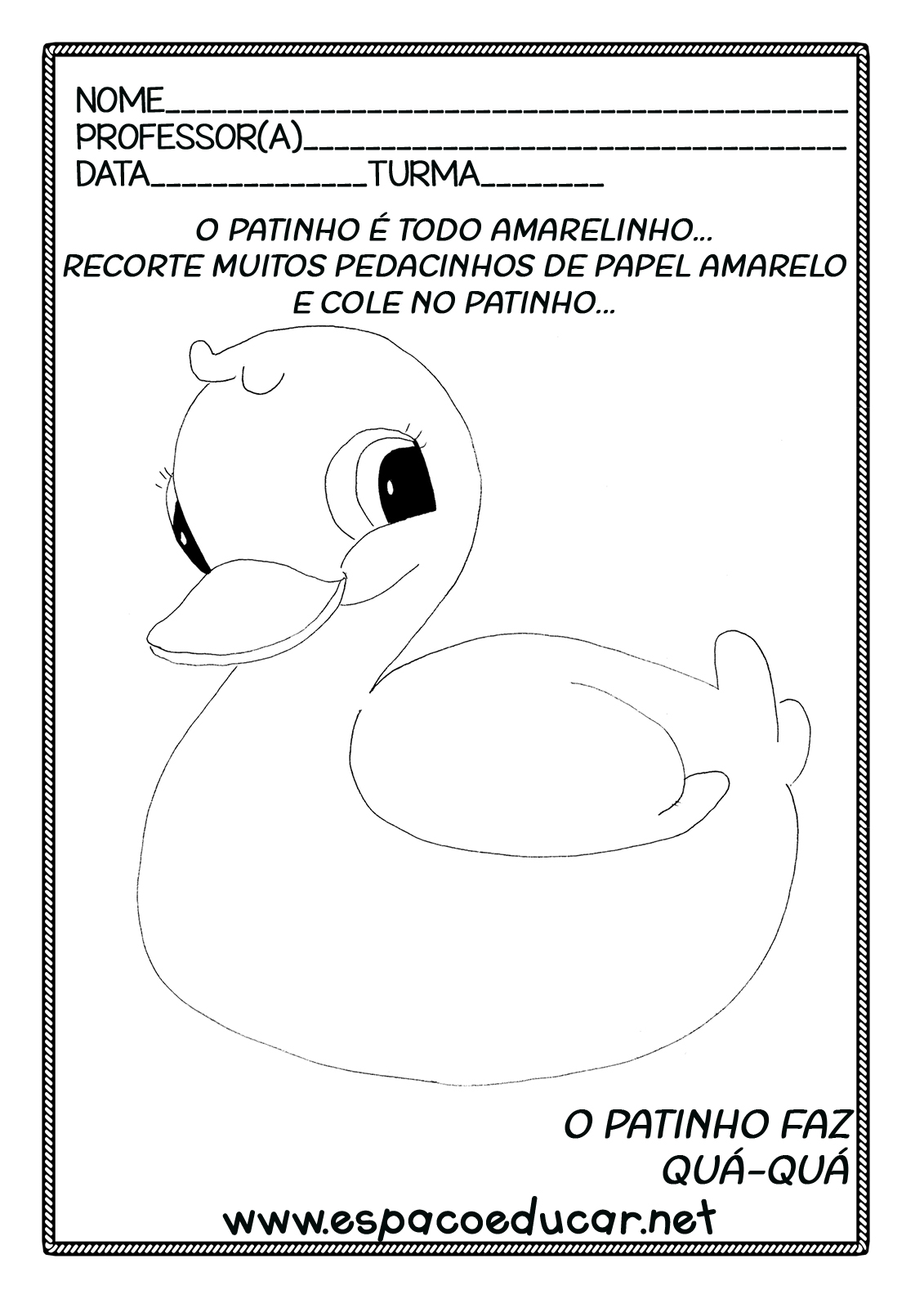 Atividade Cor Amarela Educação Infantil - RETOEDU