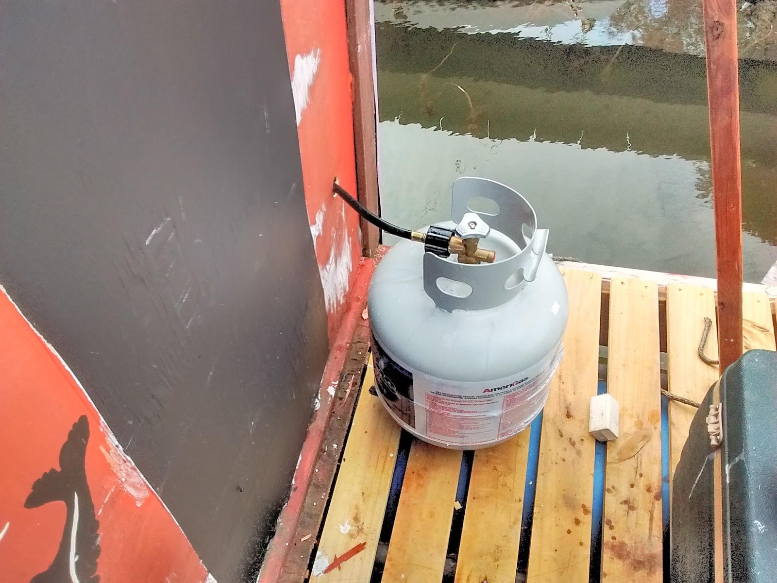 The Floating Empire: Our boat has gas.