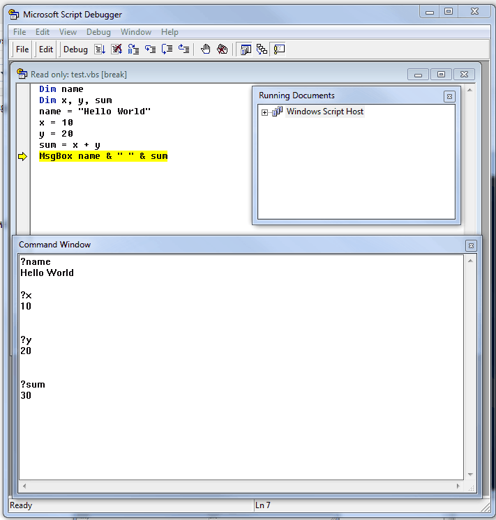 วิธีการ Debug Windows Script Host (WSH) หรือ VBScript บน Windows 7 ... วิธีการ Debug Windows Script Host (WSH) หรือ VBScript บน Windows 7 ...