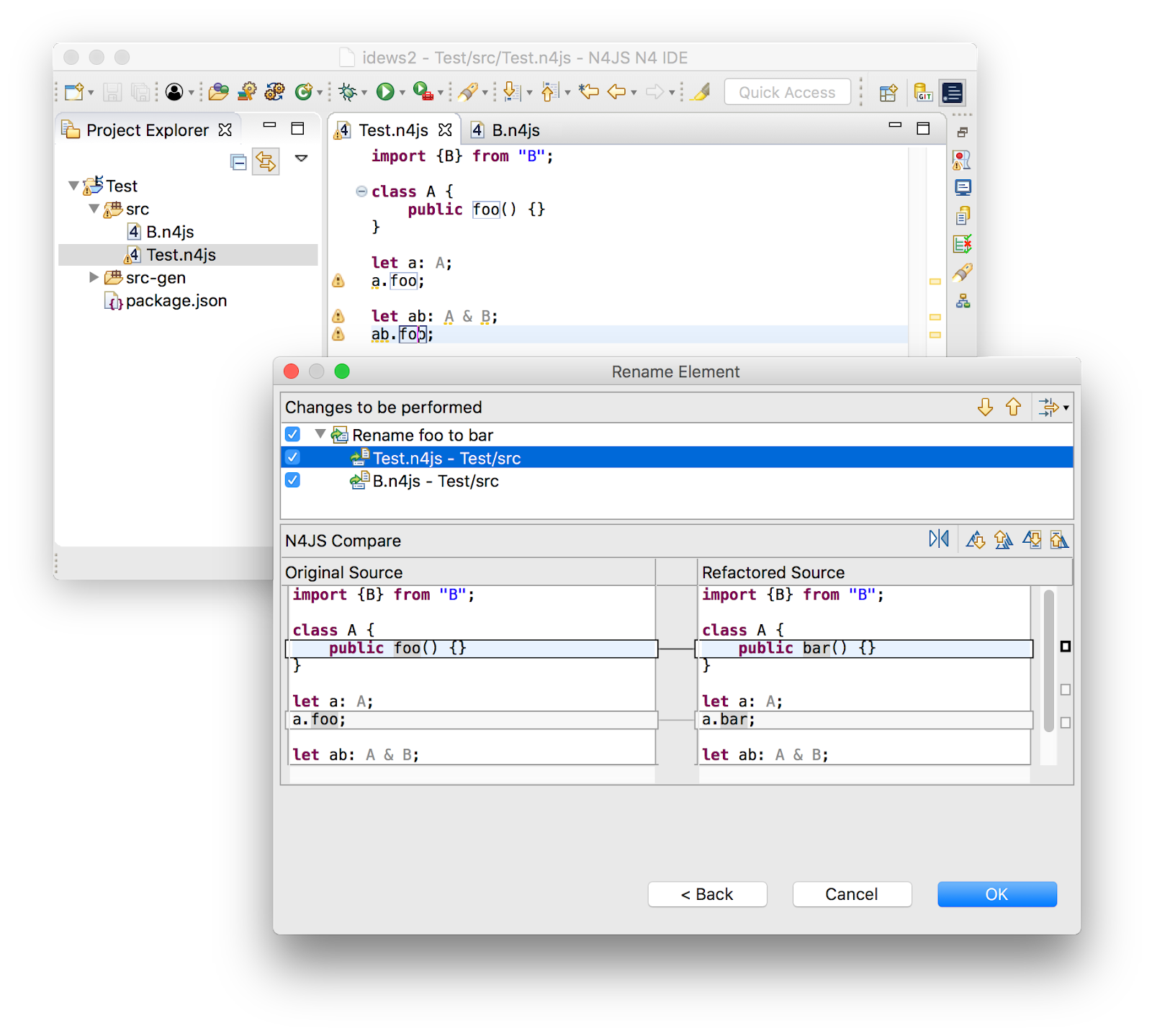 N4JS Developer Blog: Automated rename refactoring in N4JS IDE