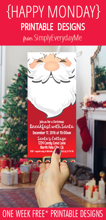 SimplyEverydayMe: {HAPPY MONDAY}... Santa Party Invitation...