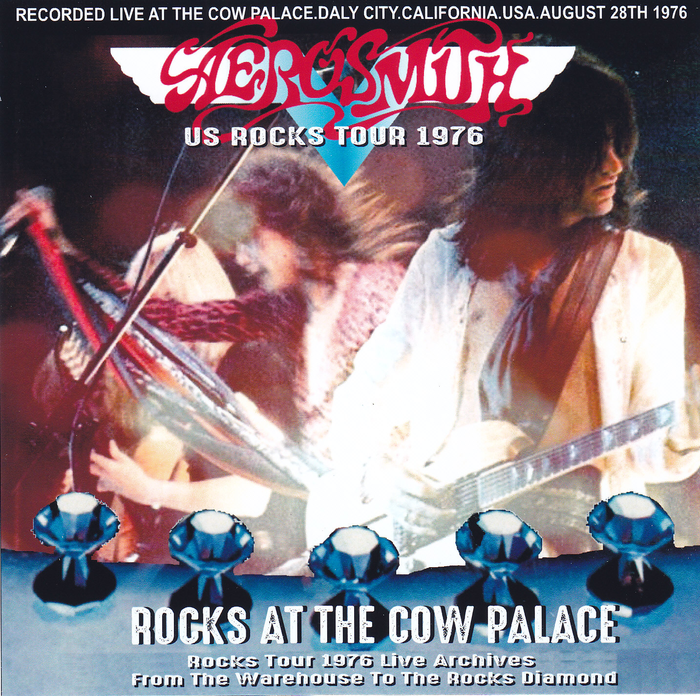 AEROSMITH BOOTLEGS COVER ARTS: ROCKS AT THE COW PALACE (daly city 1976)