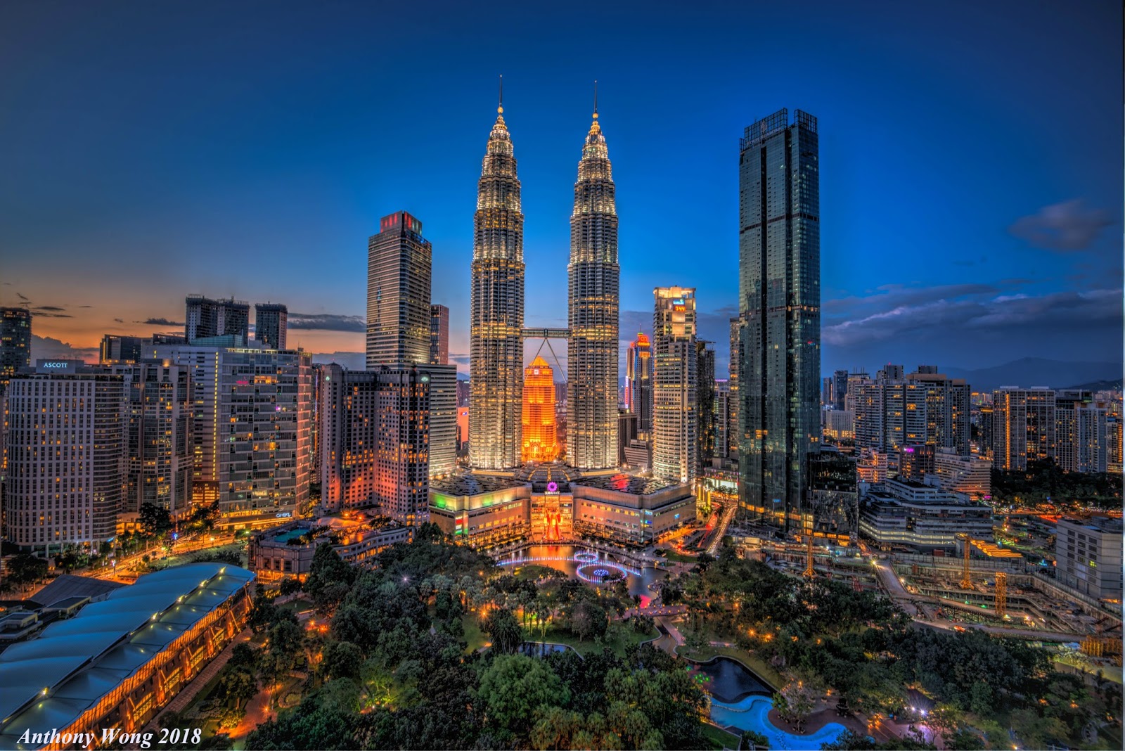 Petronas Twin Tower Aerial View Sunset Photography Tour