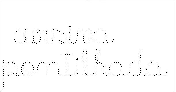 Aprendendo com a Tia Debora: Fontes - cursiva pontilhada e tracejada ...