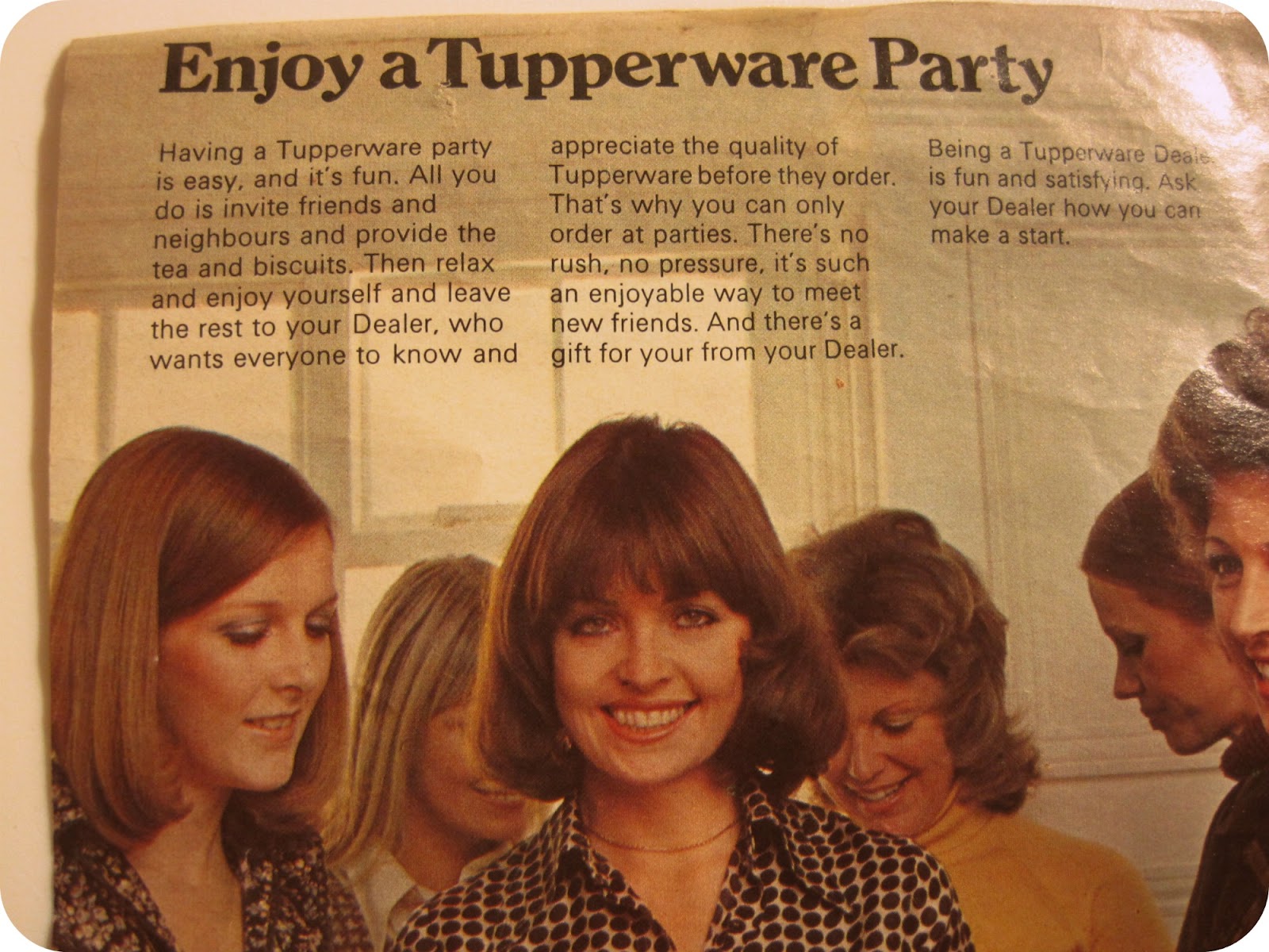 Life begins at 30: Tupperware Parties - Where to be seen in the Seventies