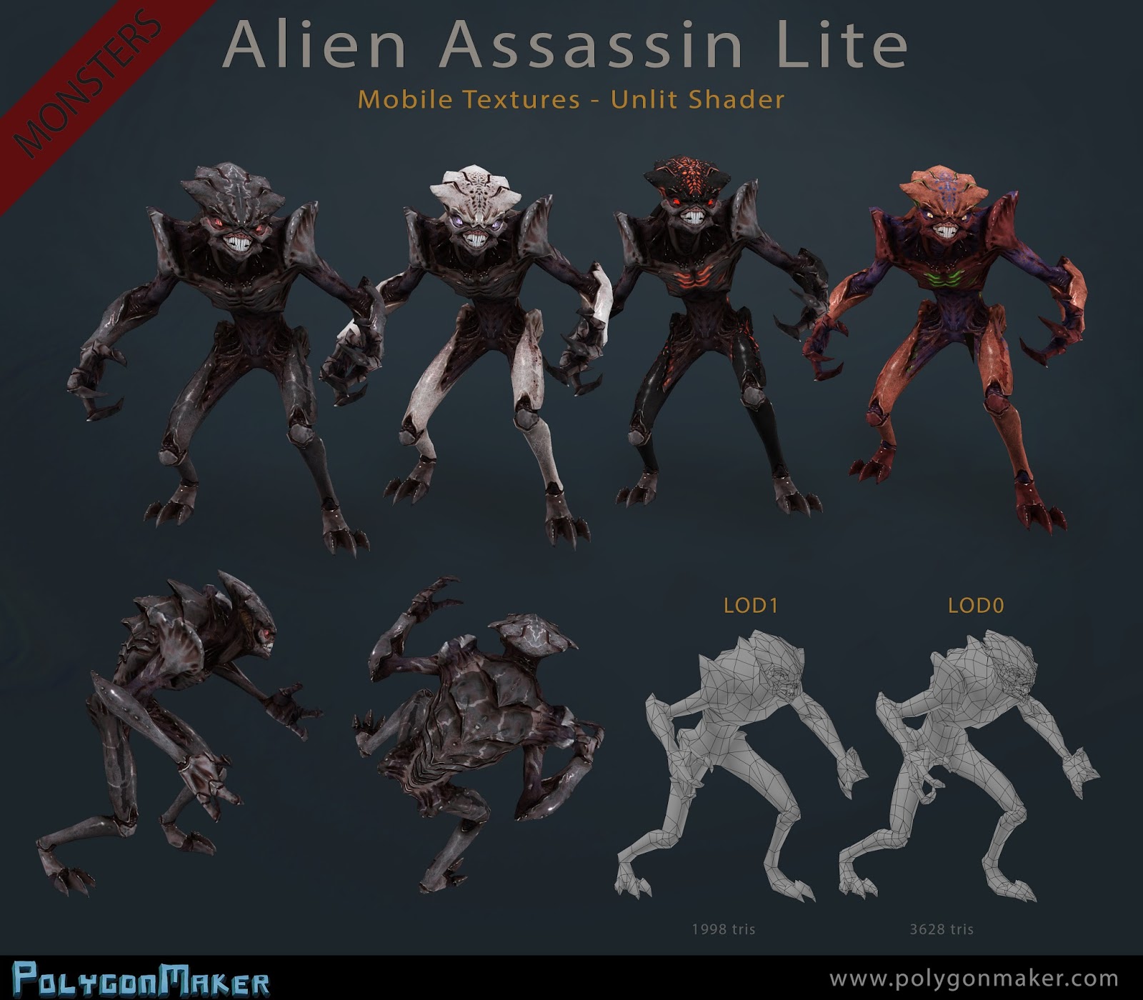 Polygonmaker: 'Monsters - Alien Assassin Lite" Released