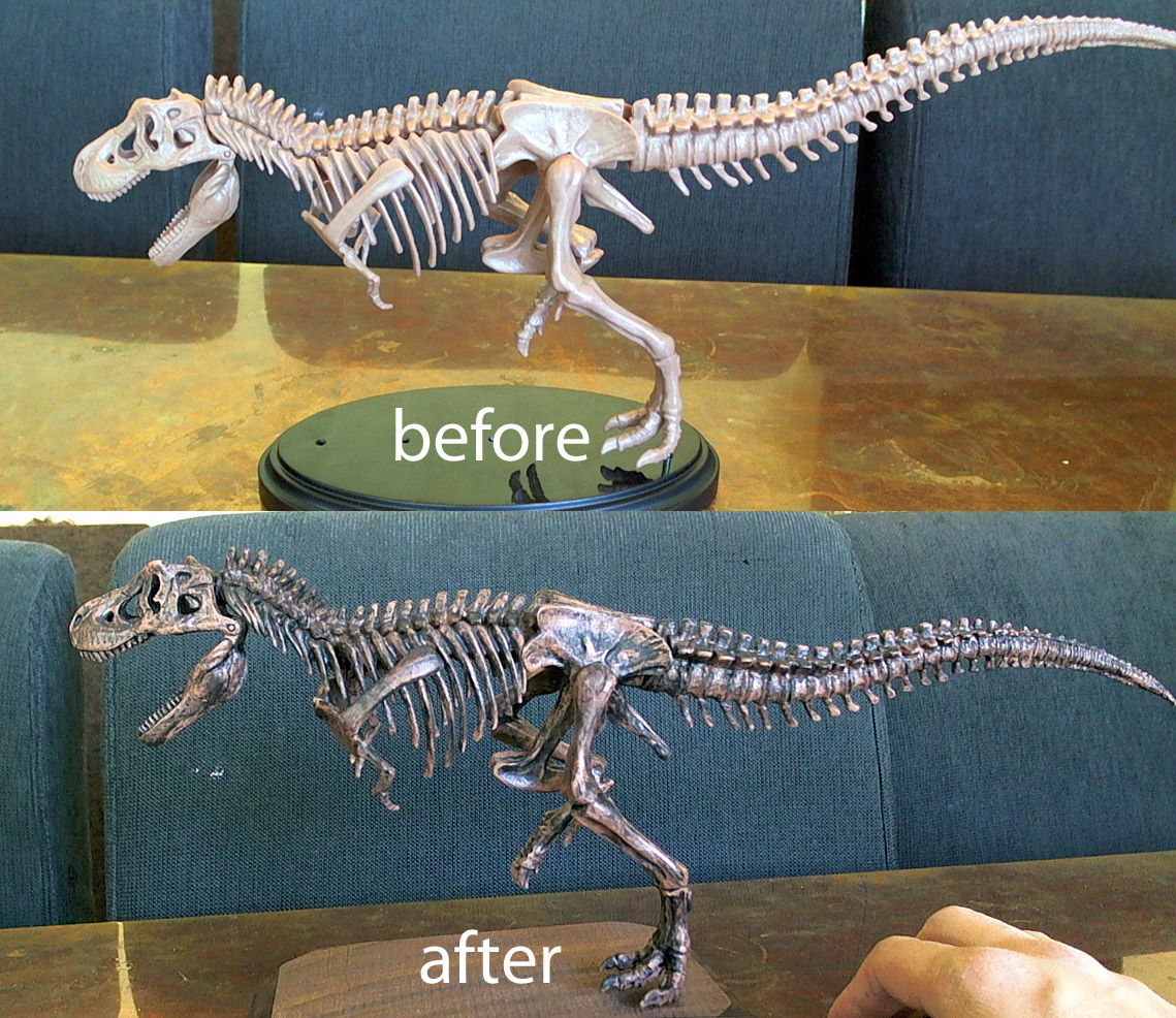 CrabFu Blog: T-Rex Toy Skeleton Makeover