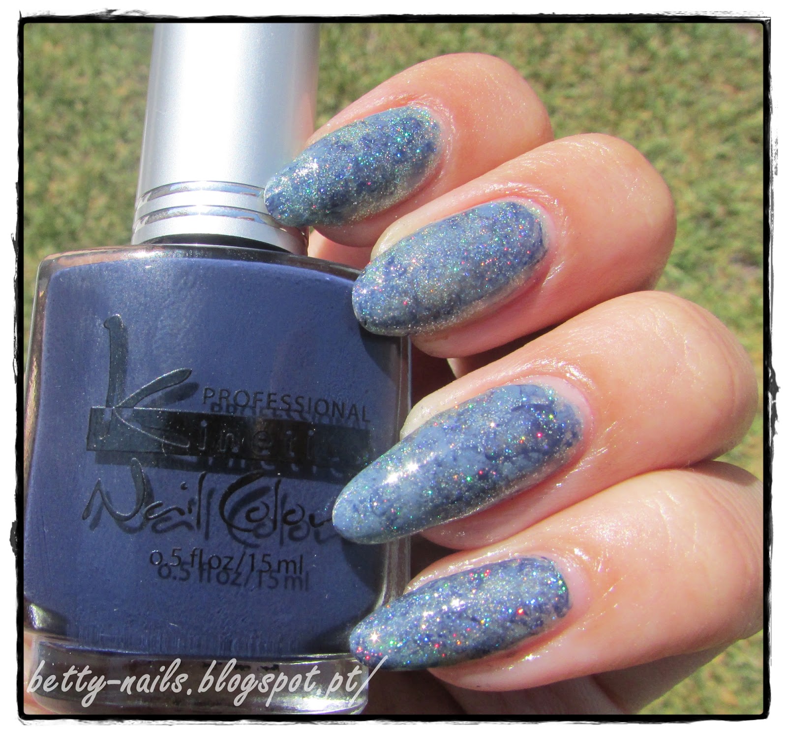 Betty Nails: Orly Sparkling Garbage - Saran Wrap Nail art with Kinetics ...