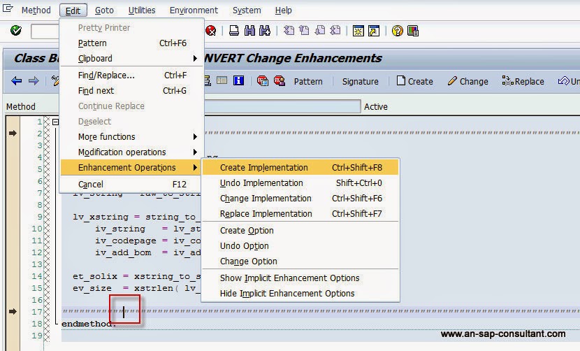 An SAP Consultant: ABAP Enhancement Framework - Class/Interface Enhancements