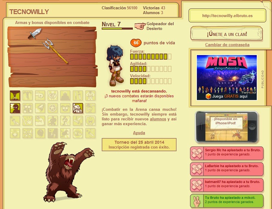 TECNOMANIA: El Bruto / juego de peleas online