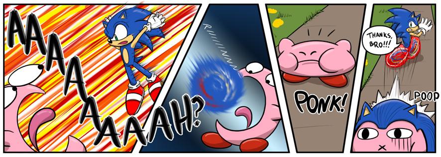 GAME PARODY: Sonic Kirby Pacman (humor grafico)