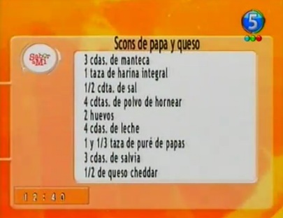 Sabor a Mí: Scones de papa y queso Cheddar