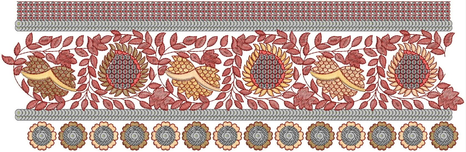 EmbDesignTube: Fashion Sarees, Embroidered Border Saris Designs