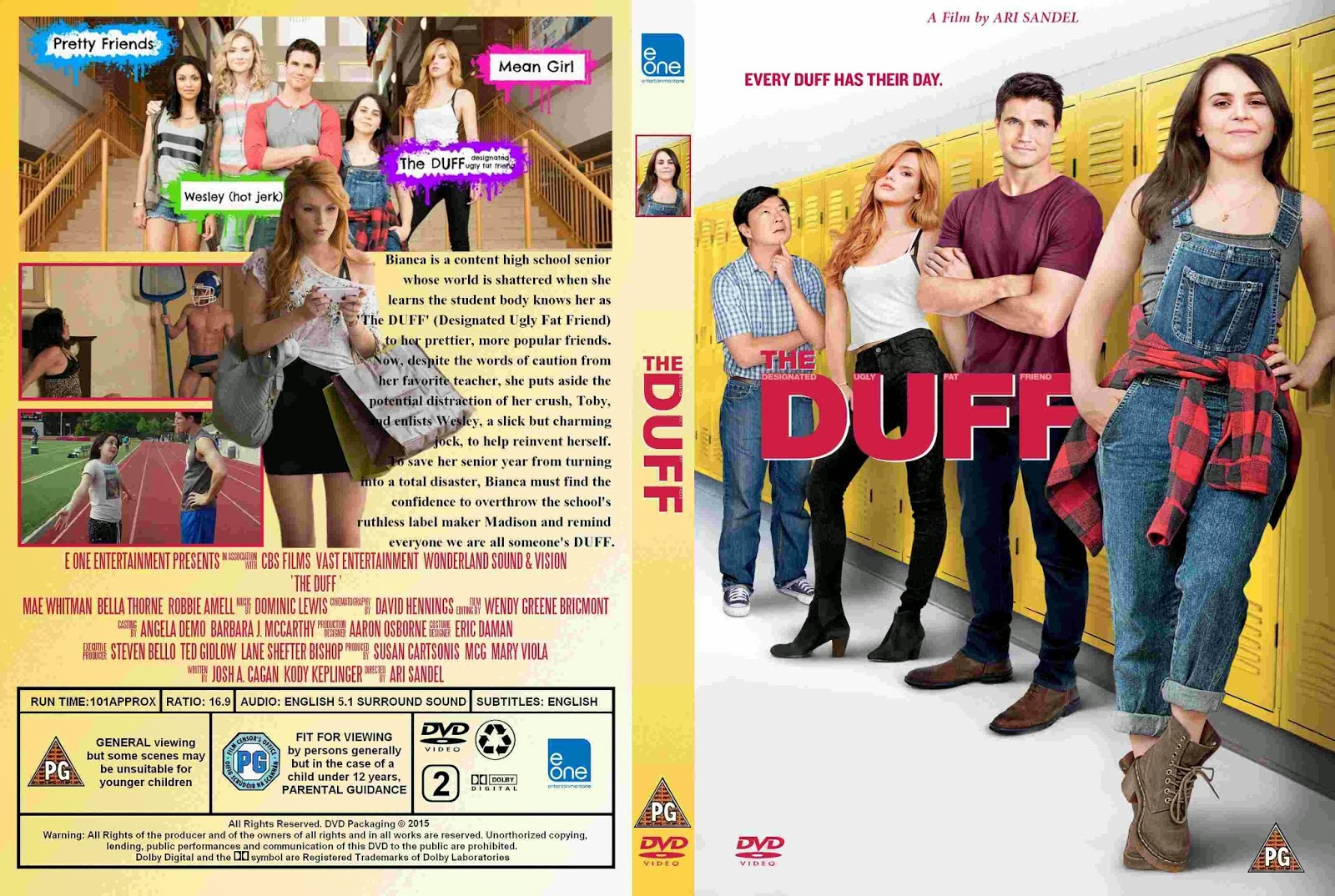 Base : The Duff (2015) - Cover Label DVD Movie