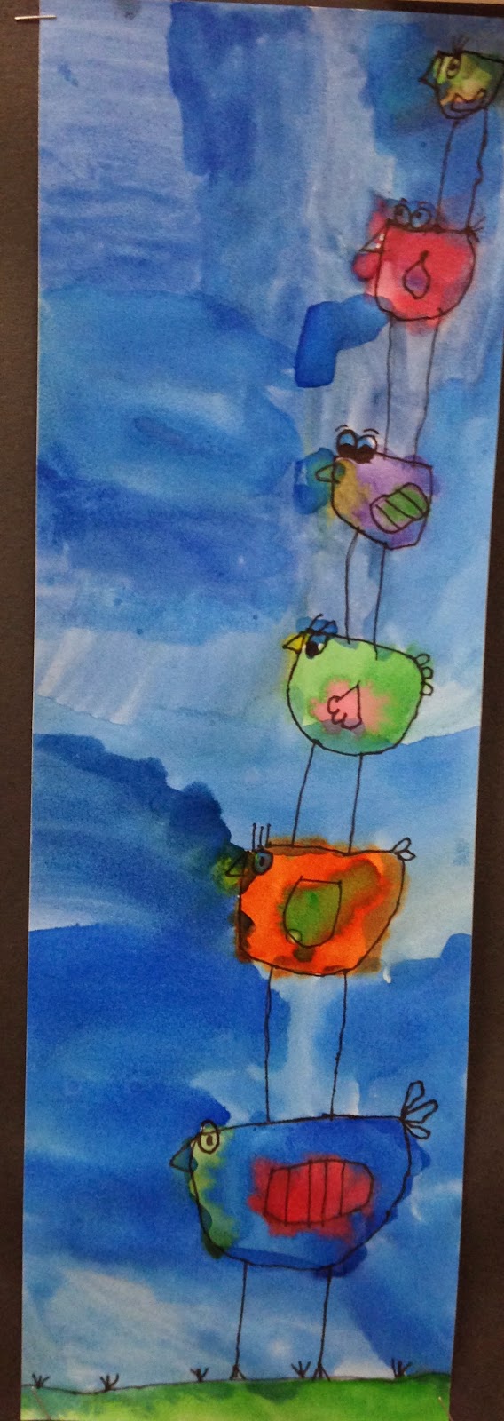 Art Room Blog: 1st Grade Stacking Birds...