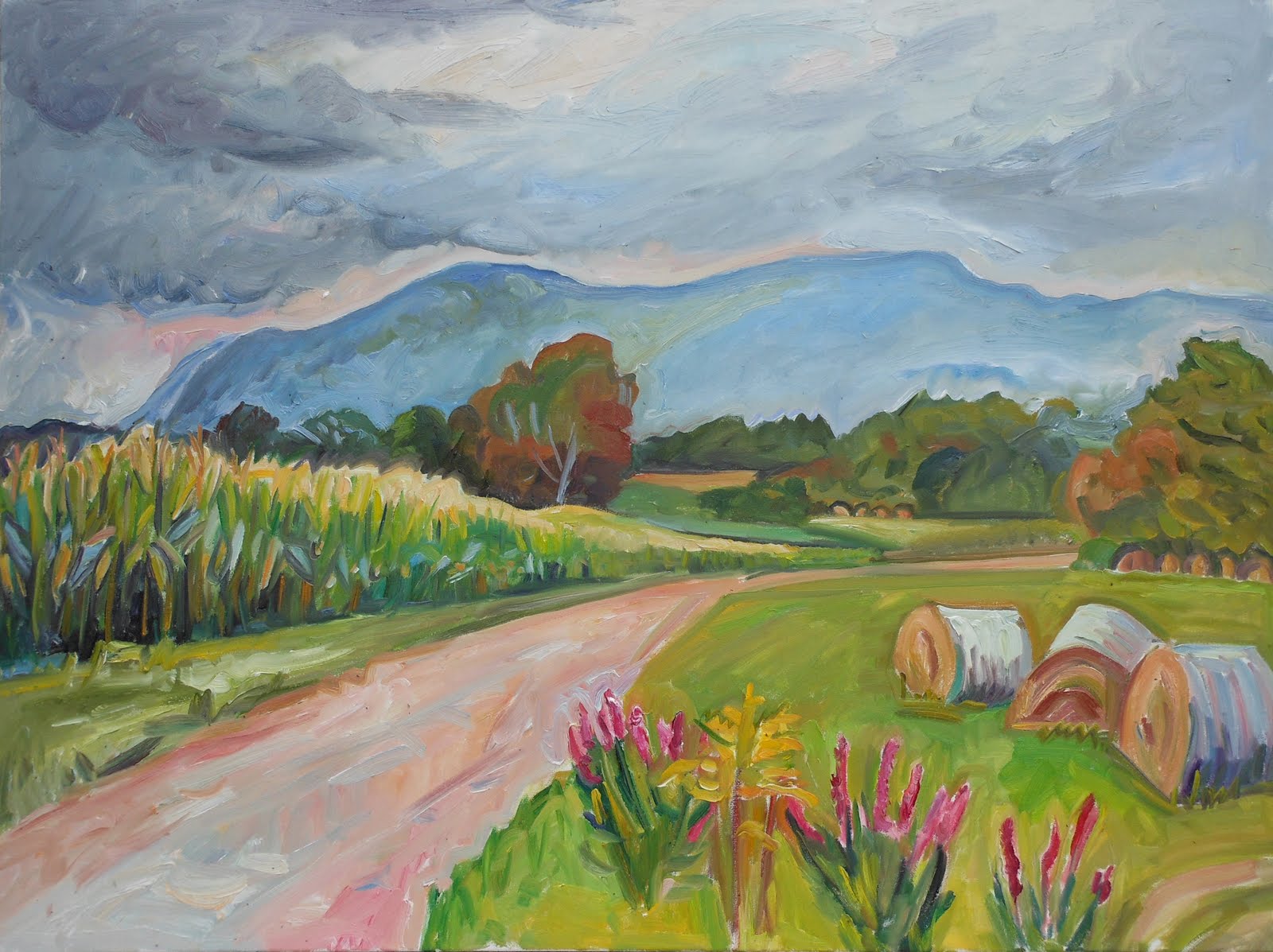Kate Knapp Artist Blog: Distant View of the Corn Field