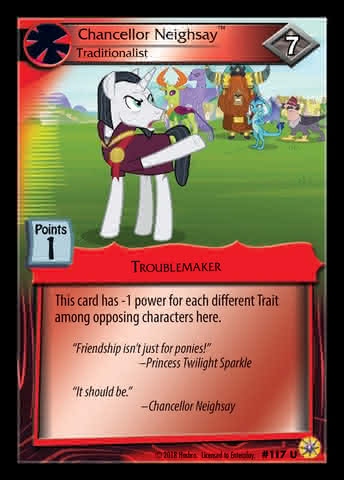 MLP Chancellor Neighsay, Traditionalist CCG Cards | MLP Merch