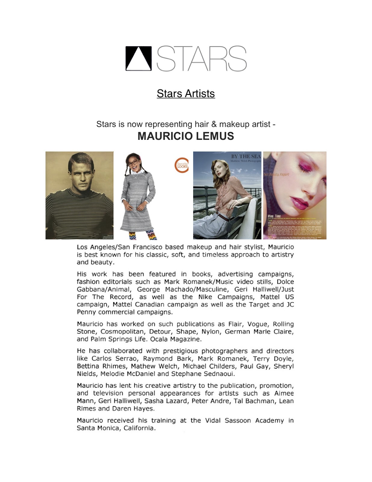 Stars Model Management: Now Representing Hair and Makeup Artist ...