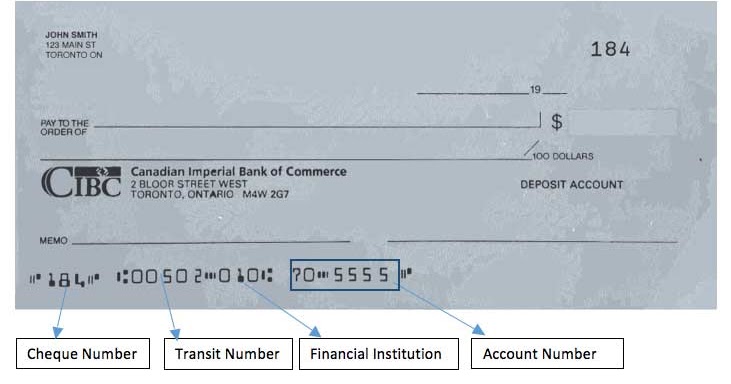 Comment Remplir Un Chèque Banque Canadienne Impériale de Commerce (CIBC ...